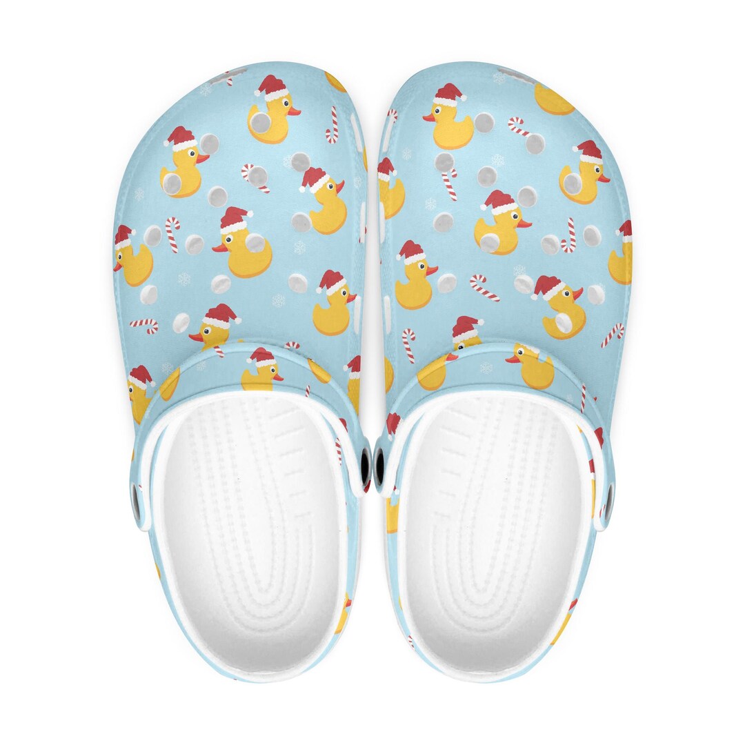Funny Christmas Clogs for Women, Men Children Rubber Duck Winter ...