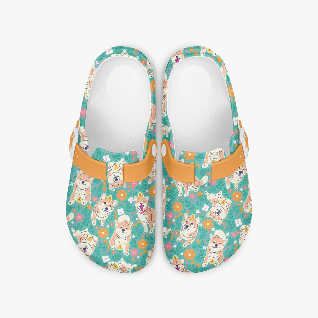 Shiba Inu Clogs for Women – Work Clogs Nursing Nurse, Colorful Mules ...