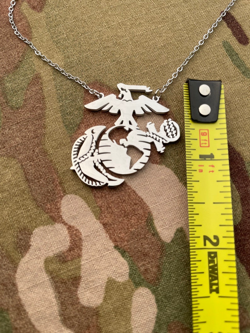 MARINE Necklace EGA USMC Eagle Globe Anchor Usmc Girlfriend Wife Mom ...