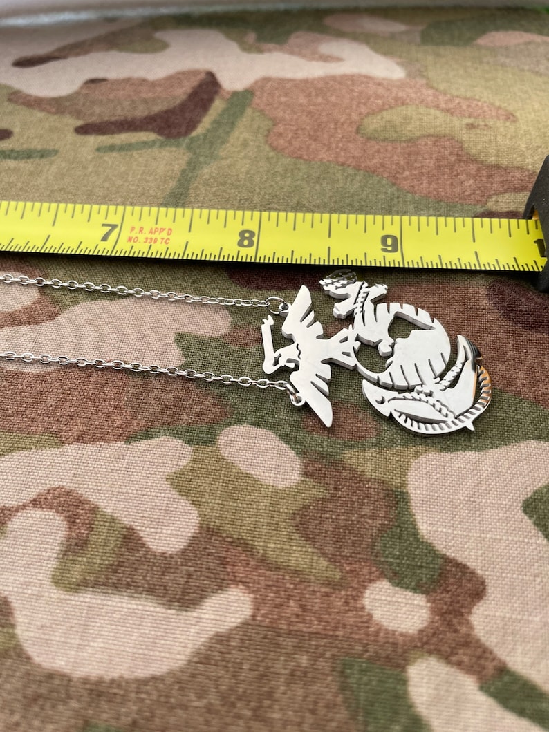 MARINE Necklace EGA USMC Eagle Globe Anchor Usmc Girlfriend Wife Mom ...