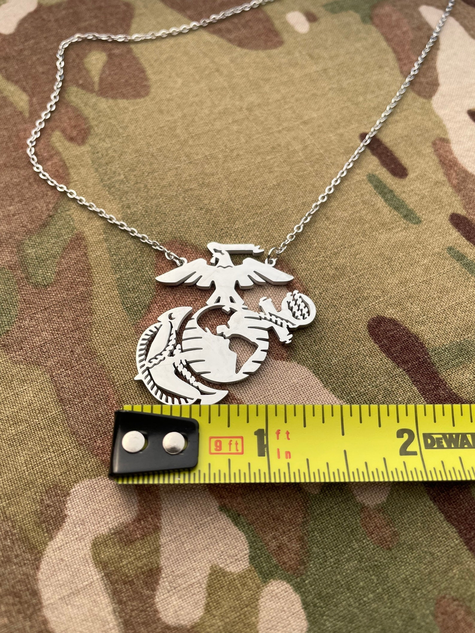 MARINE Necklace EGA USMC Eagle Globe Anchor Usmc Girlfriend Wife Mom ...