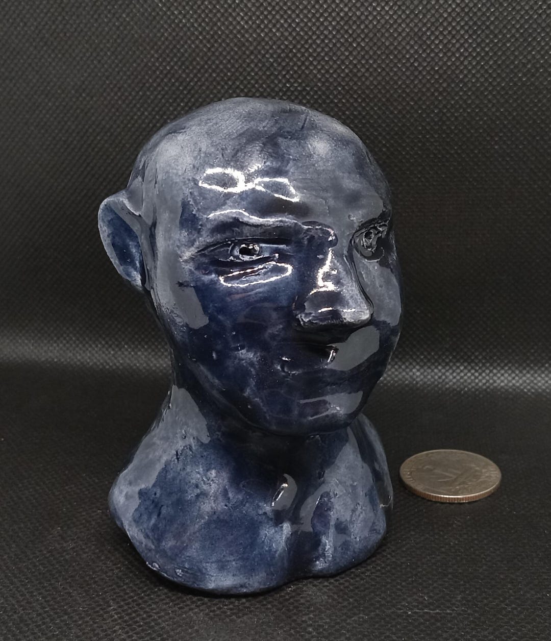 Blue Priest - Great Original Clay Sculpture. Hand Made & Glazed ...