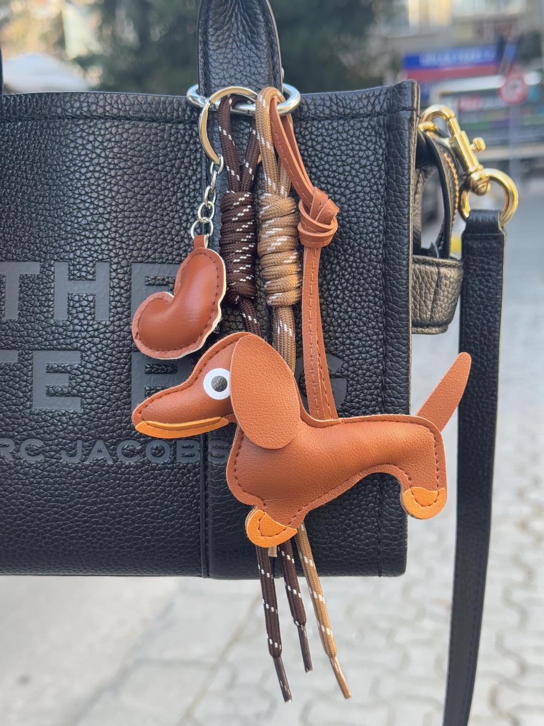 Leather Dachshund Rope Bag Charms,stylish Bag Charm,y2k Rope Purese ...