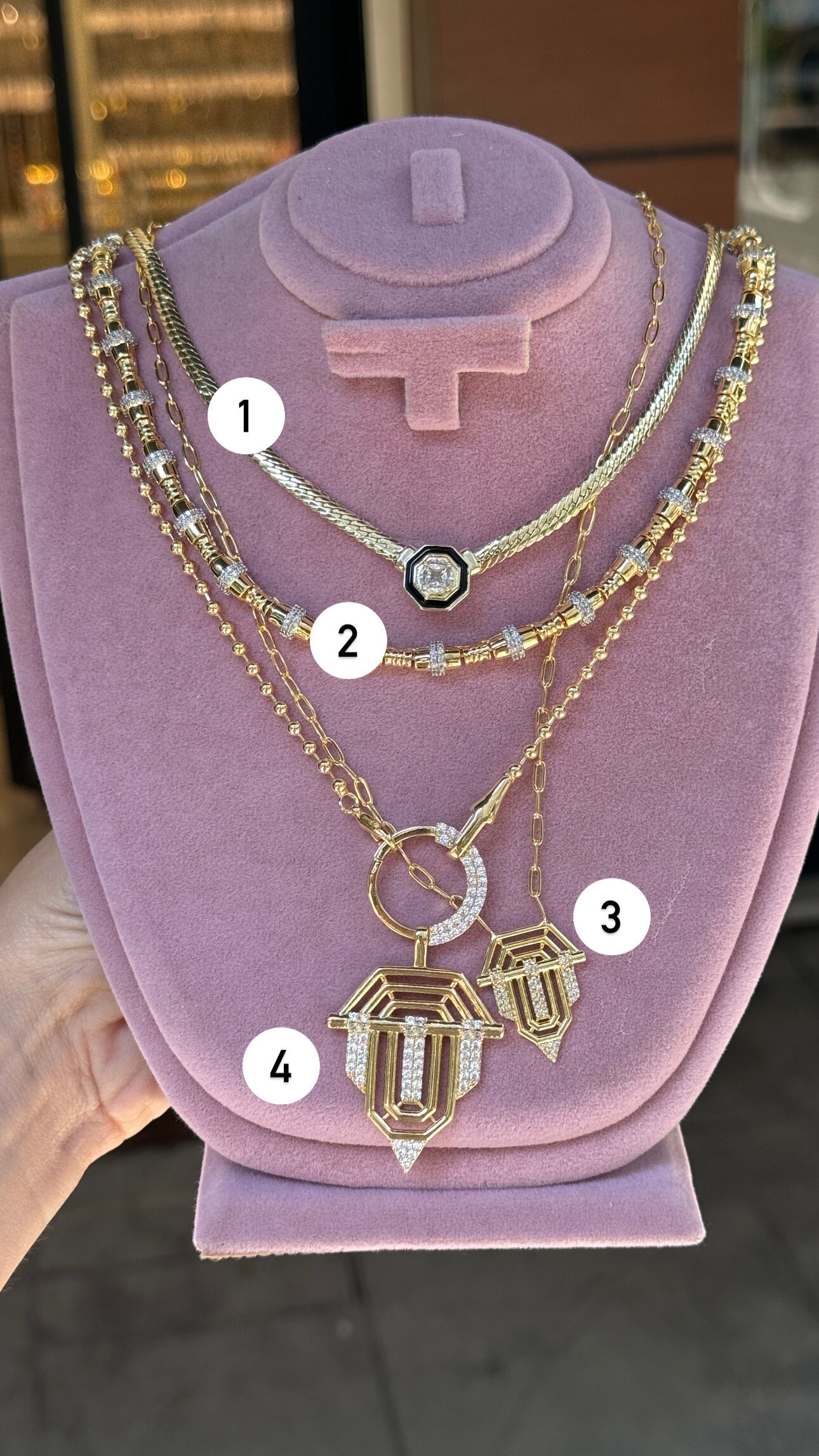 Serenay Sarikaya Necklace Necklace Trigon Strip Pendant Necklace ...