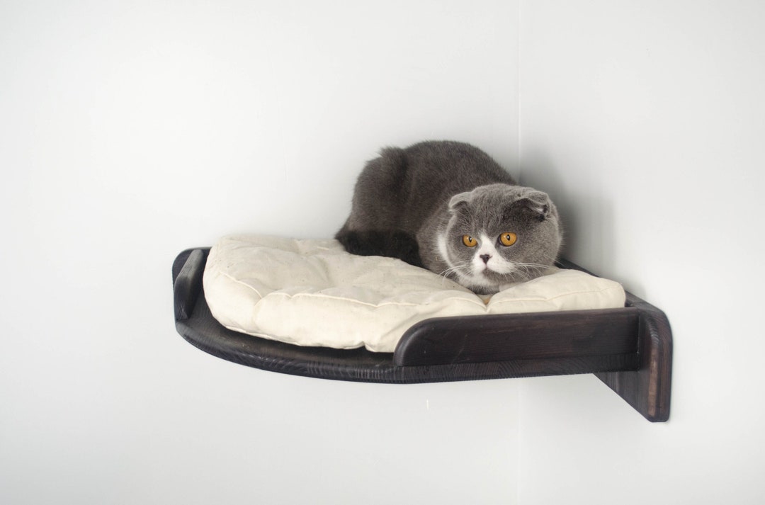 Corner Wall Mount Cat Bed, Corner Cat Shelf, Cat Wall Furniture, Cat ...
