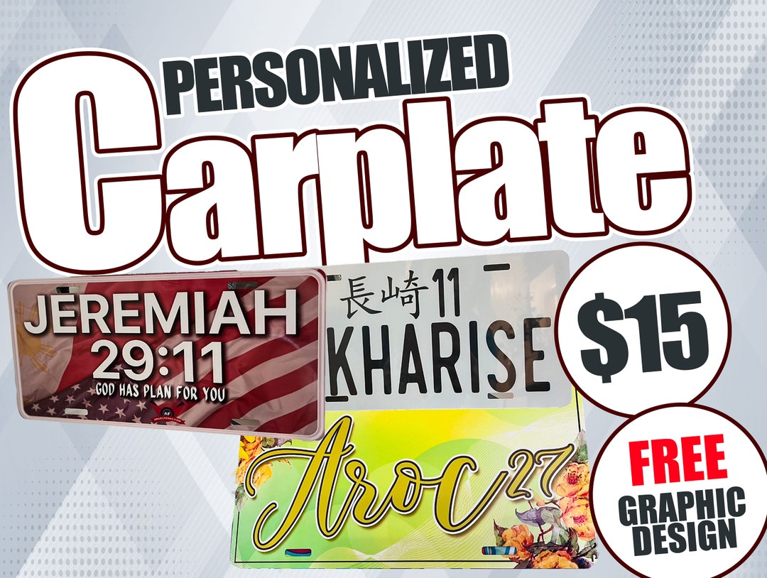 Personalized Front Car Plate - Etsy