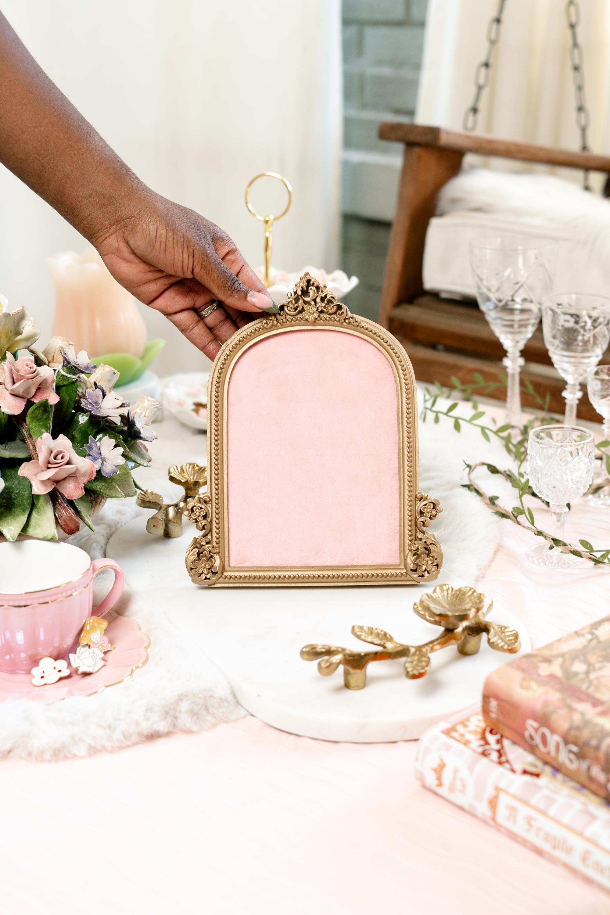 The Gilded Arch Pinboard Velvet Blush Pink - Etsy