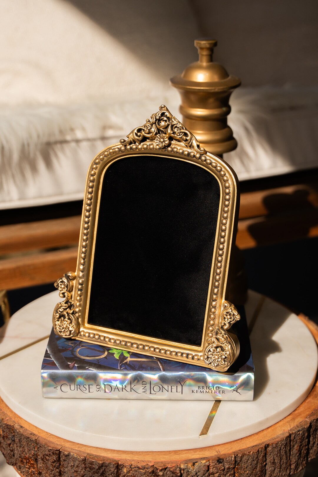 The Gilded Arch Pinboard Velvet Black - Etsy