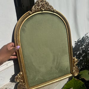 The Gilded Arch Pinboard Velvet Sage - Etsy