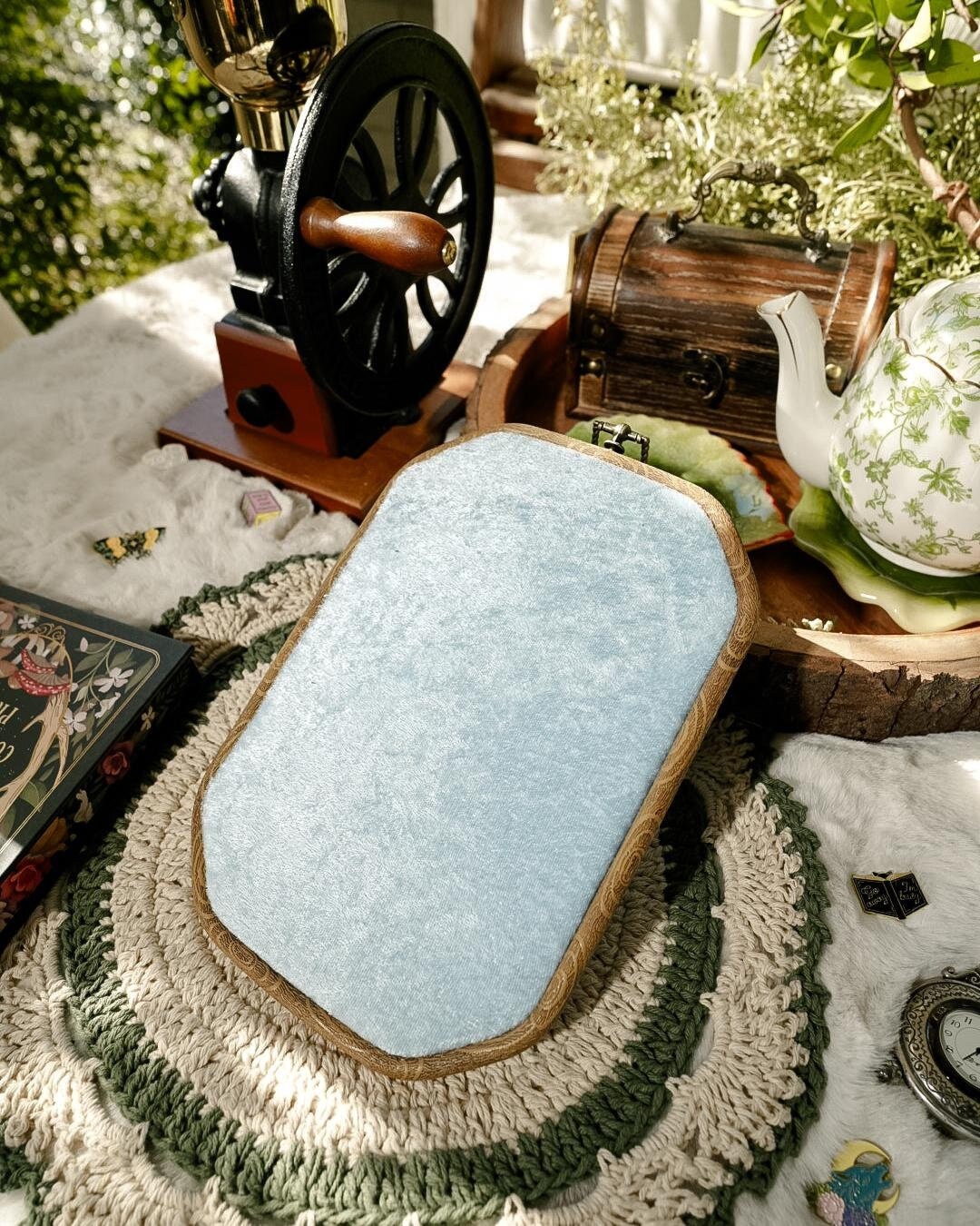 Light Blue Pin Board, Velvet Pin Hoop, Pin Organizer, Pin Display, Pin ...