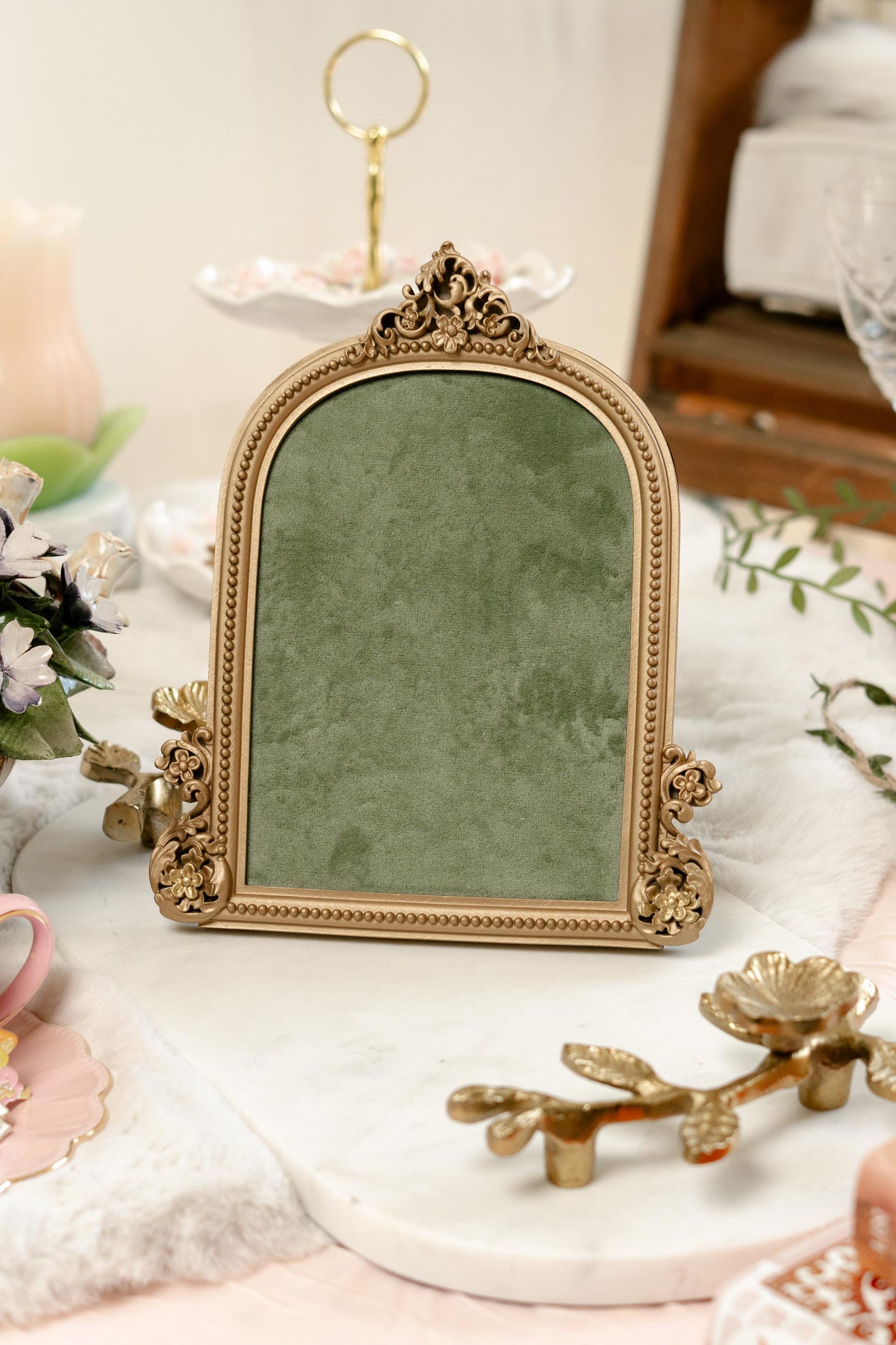 The Gilded Arch Pinboard Velvet Sage - Etsy