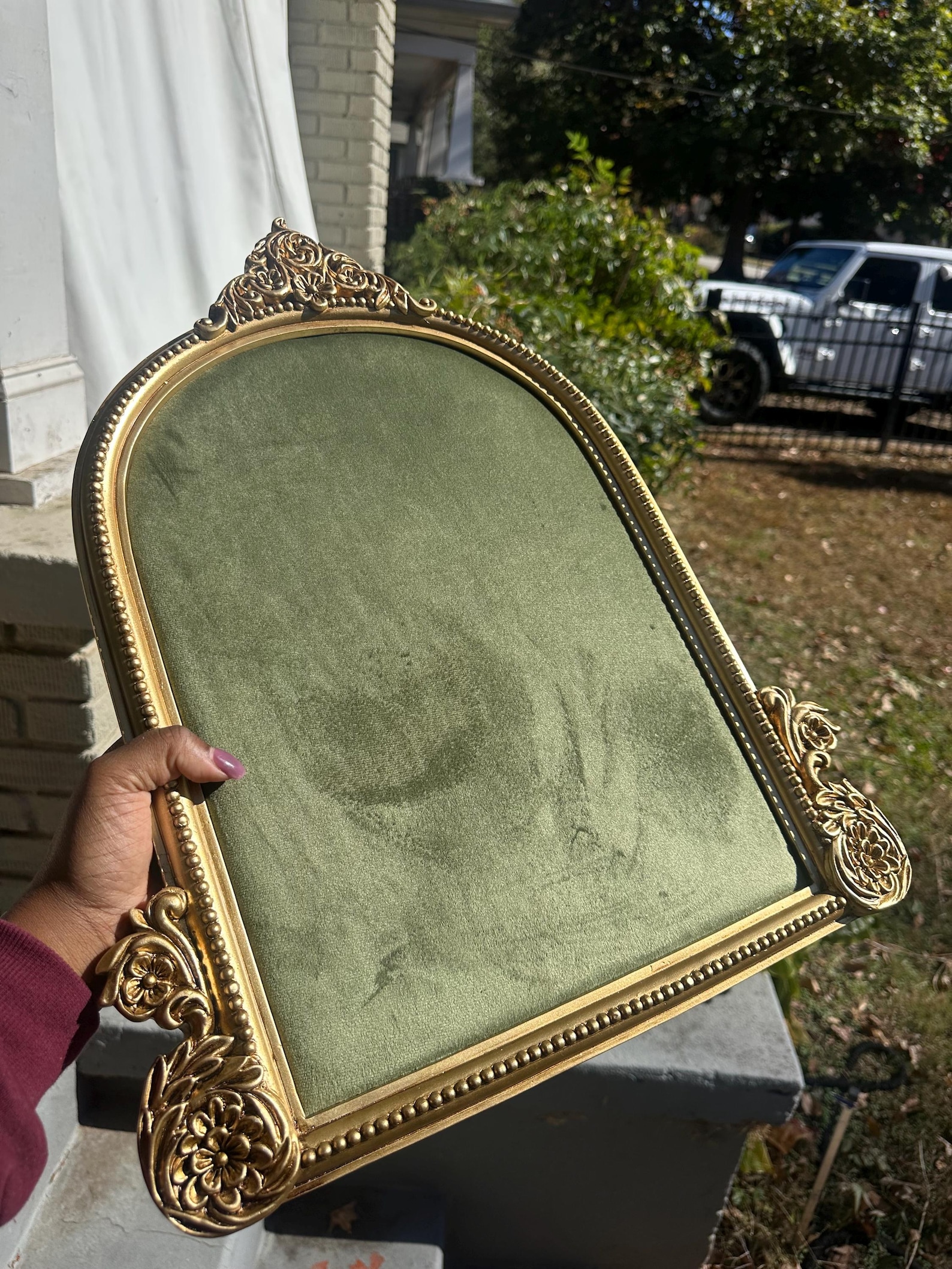 The Gilded Arch Pinboard Velvet Sage - Etsy
