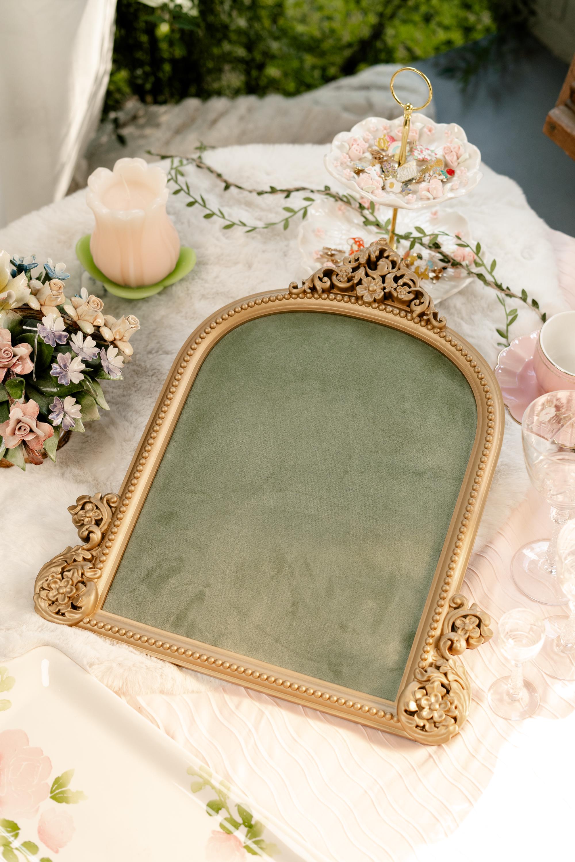 The Gilded Arch Pinboard Velvet Sage - Etsy