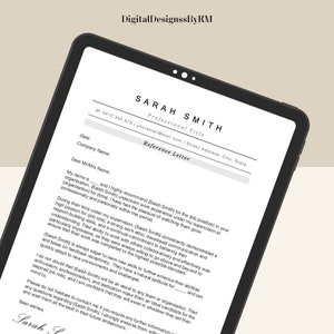 Character Reference Letter Template for Word and Google Docs - Etsy