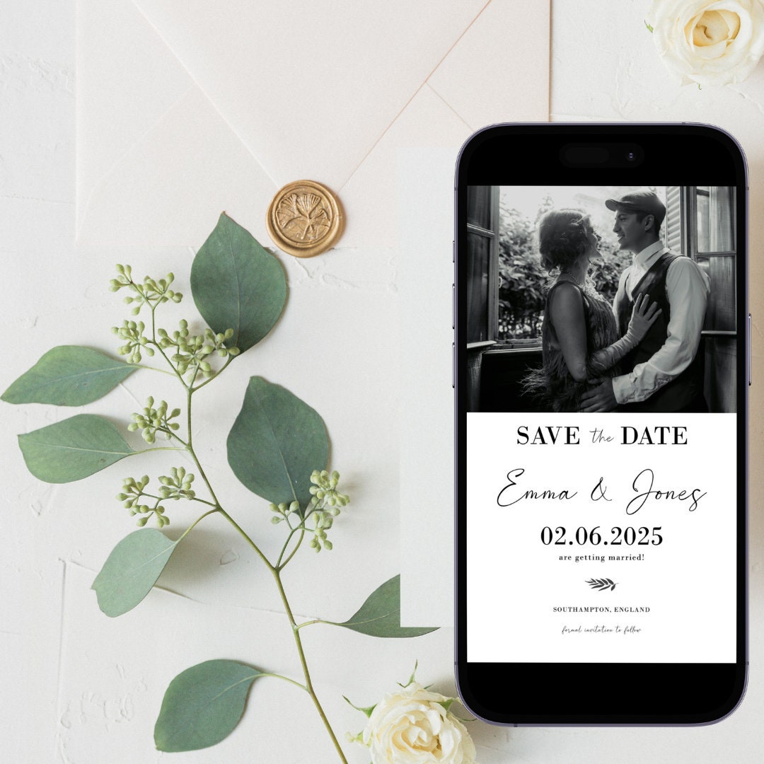 Save the Date Electronic Invitation, Digital Invitation, Electronic ...