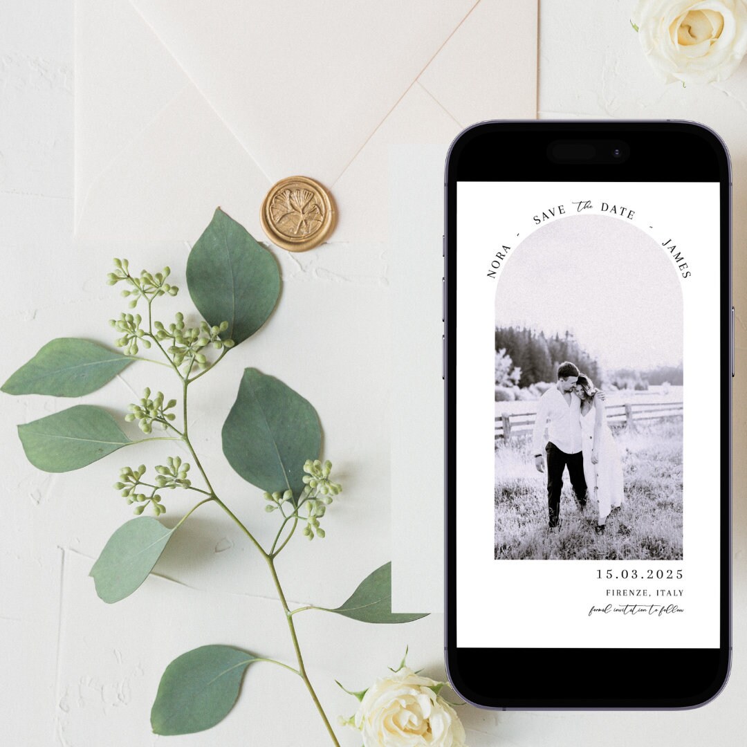 Save the Date Electronic Invitation, Digital Invitation, Electronic ...