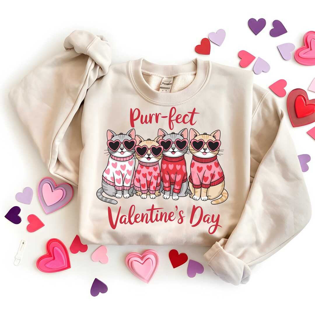 Valentines Day Png, Purr-fect Valentine's Day Cat Design, Valentine's ...