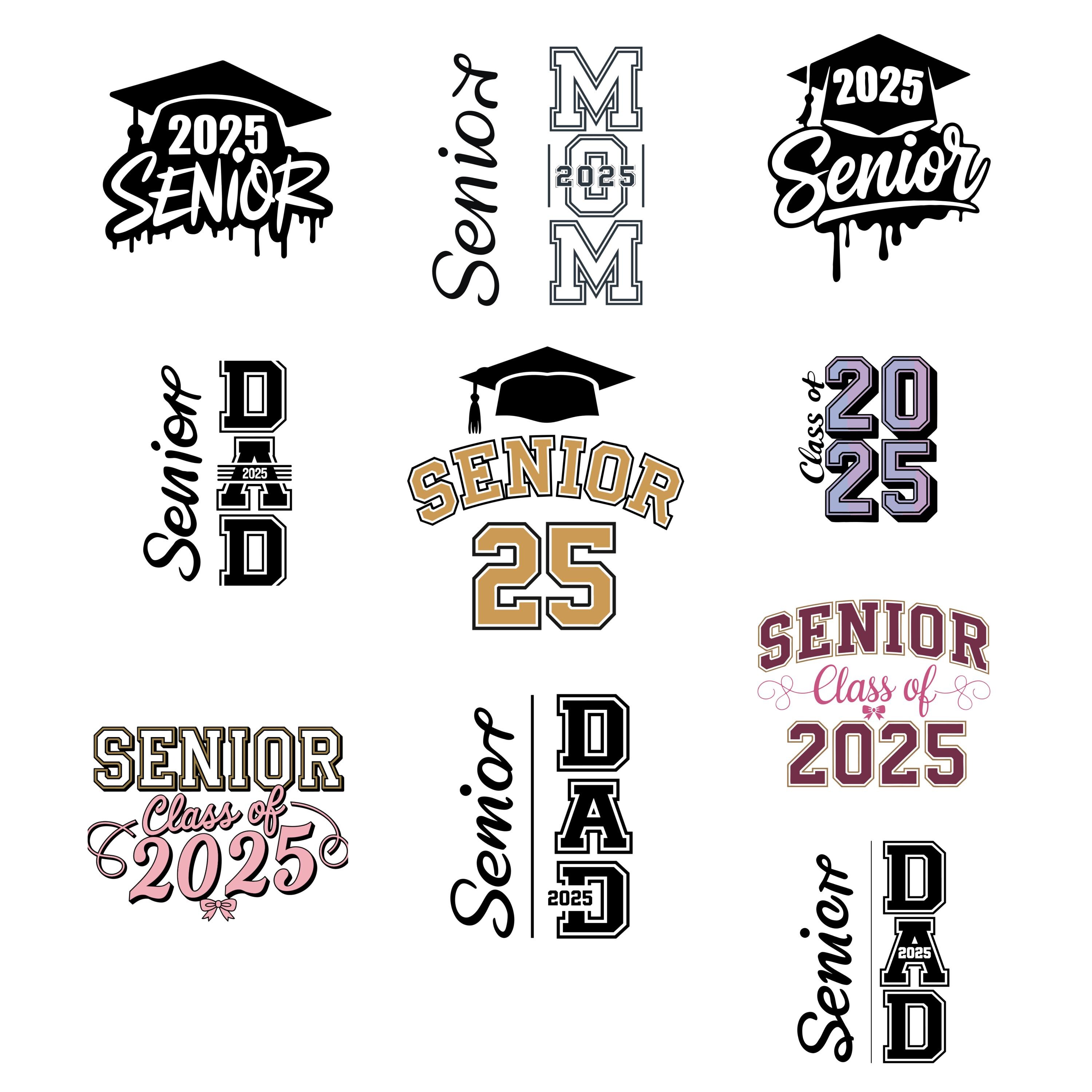 Graduation Svg Png, Proud Graduate 2025 Design Bundle, Senior Cap Class ...