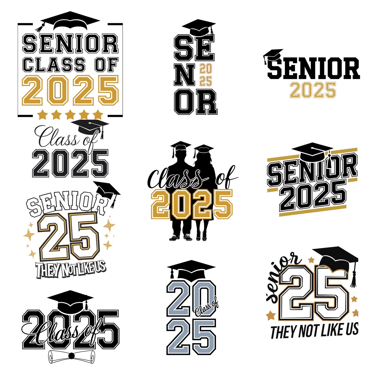 Graduation Svg Png, Proud Graduate 2025 Design Bundle, Senior Cap Class ...