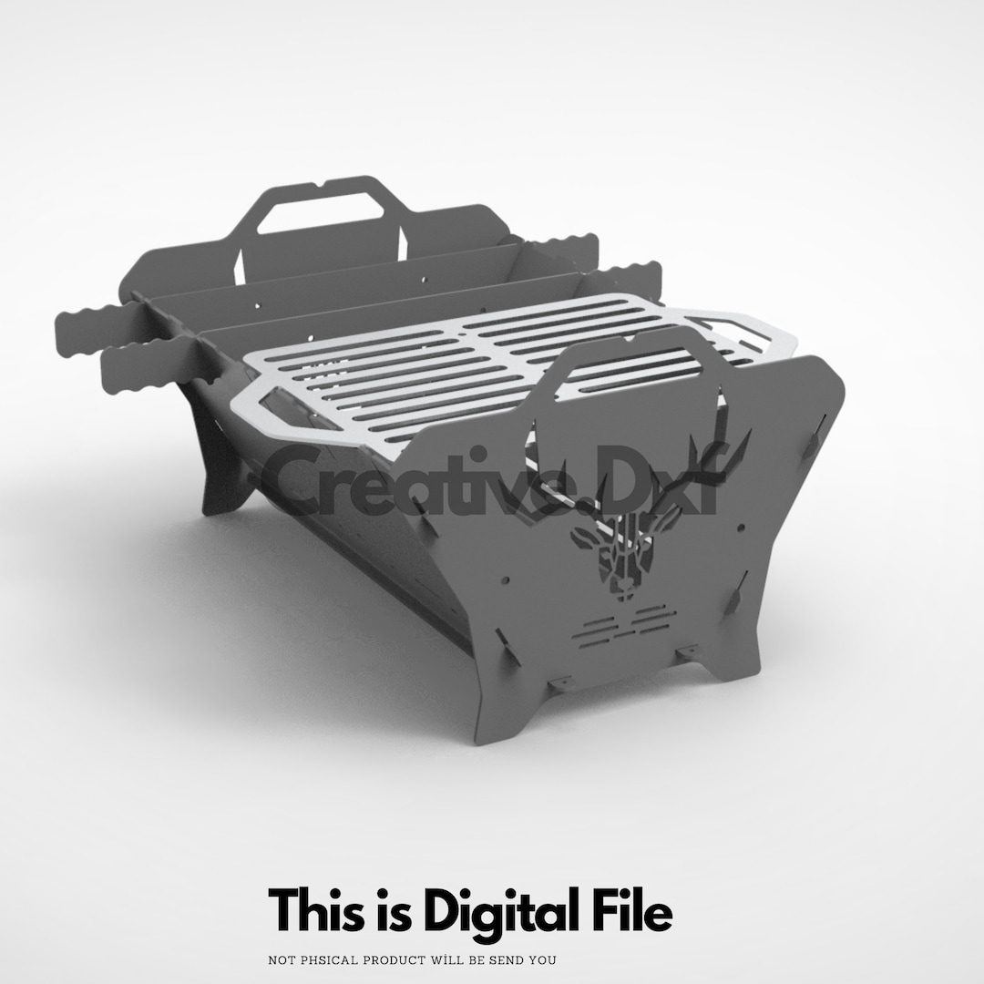 Deer Fire Pit Dxf File, Plasma Cut Dxf, Backyard Fire Pit, Portable ...
