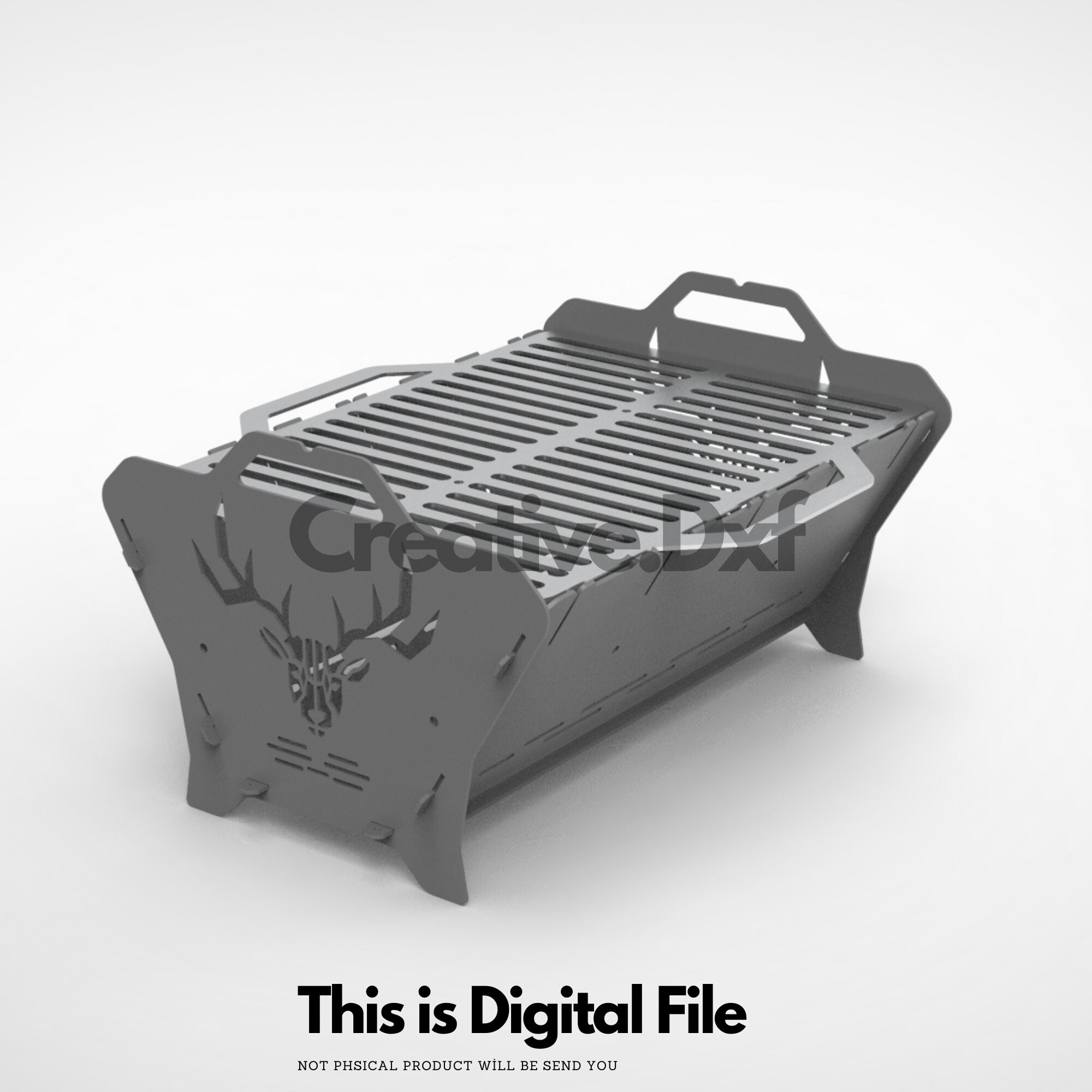 Deer Fire Pit Dxf File, Plasma Cut Dxf, Backyard Fire Pit, Portable Fire Pit Digital Dxf File ...