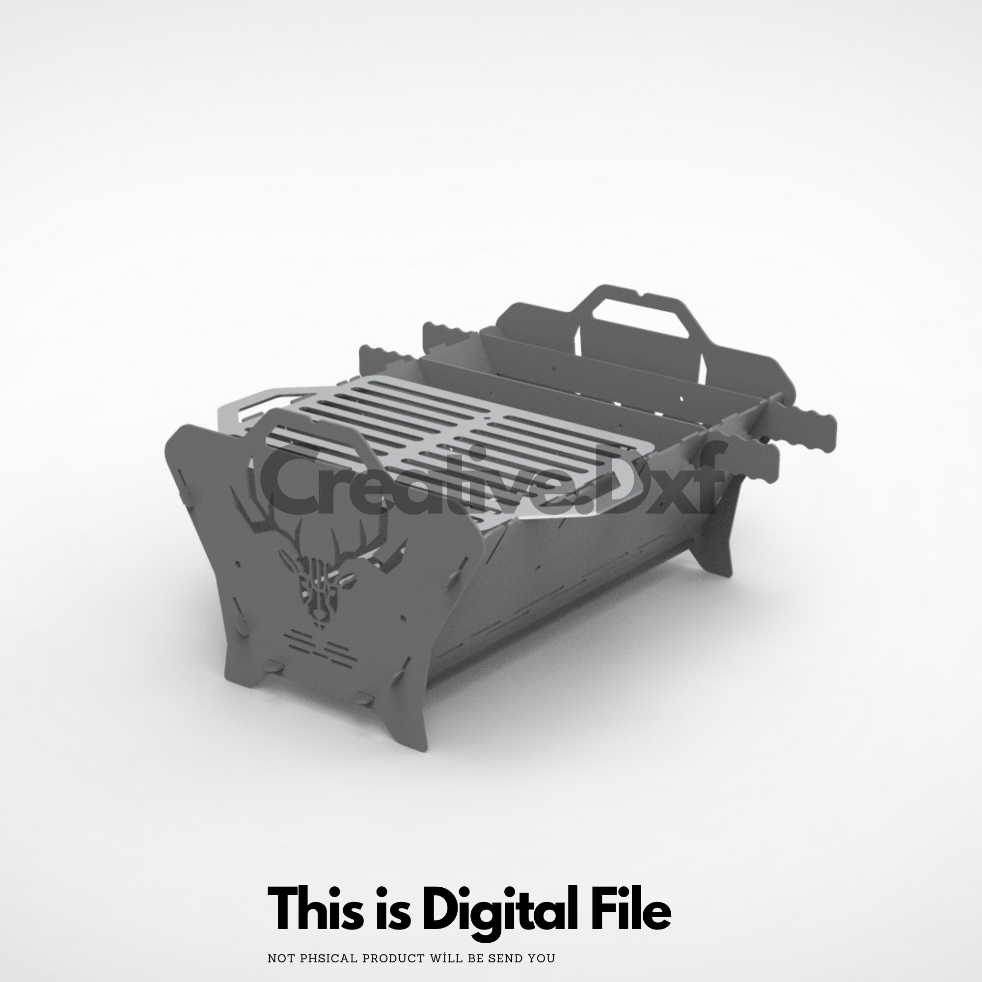 Deer Fire Pit Dxf File, Plasma Cut Dxf, Backyard Fire Pit, Portable ...