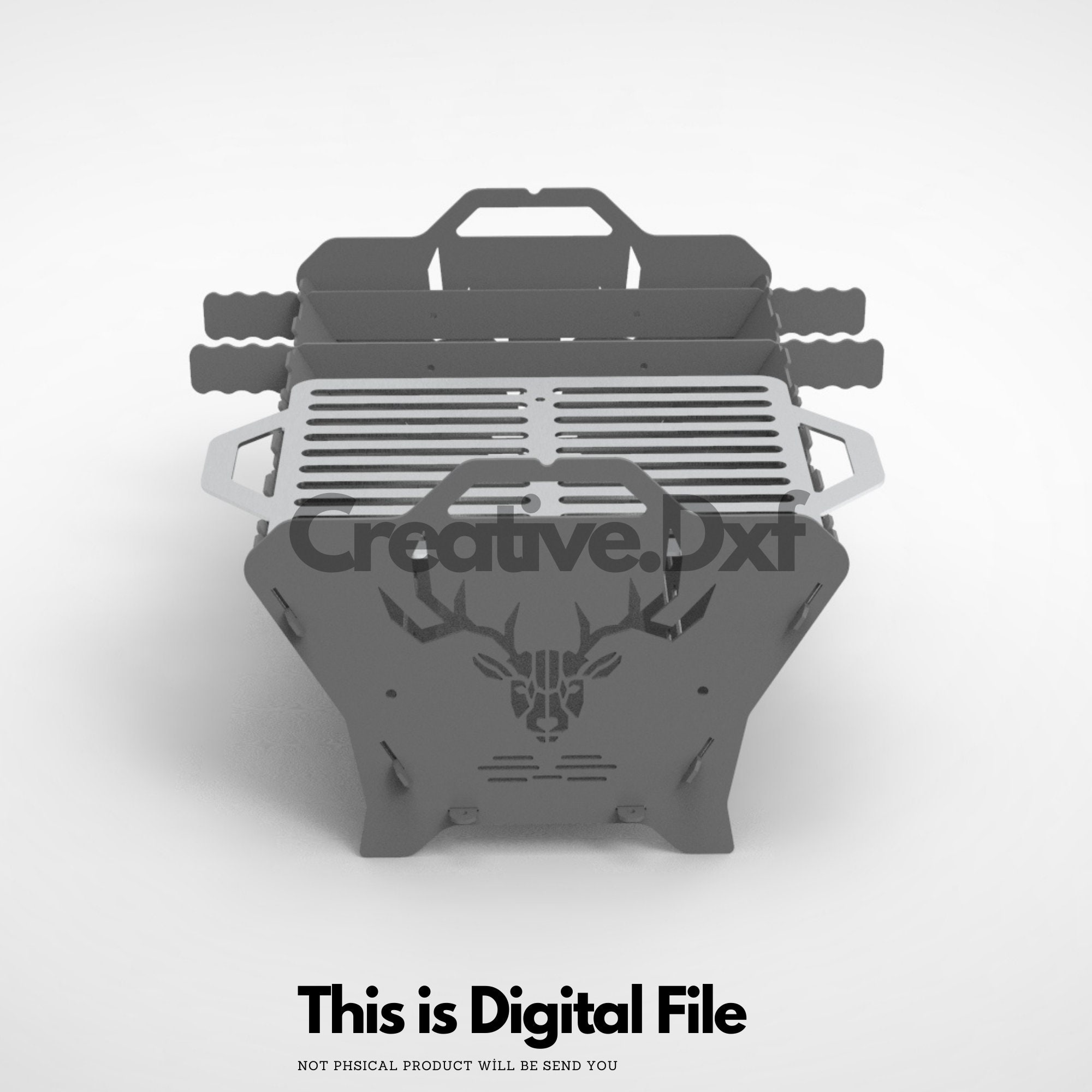 Deer Fire Pit Dxf File, Plasma Cut Dxf, Backyard Fire Pit, Portable ...