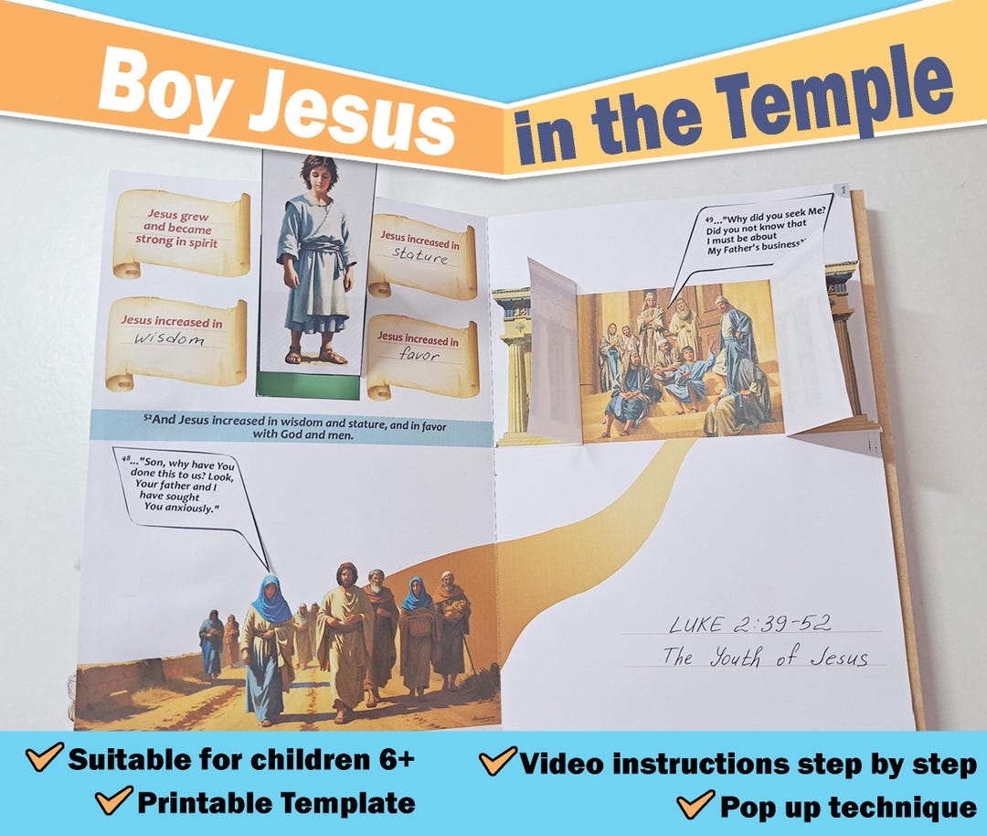 Craft Ideas for KIDS | Boy Jesus in the Temple | Sunday School Activity ...