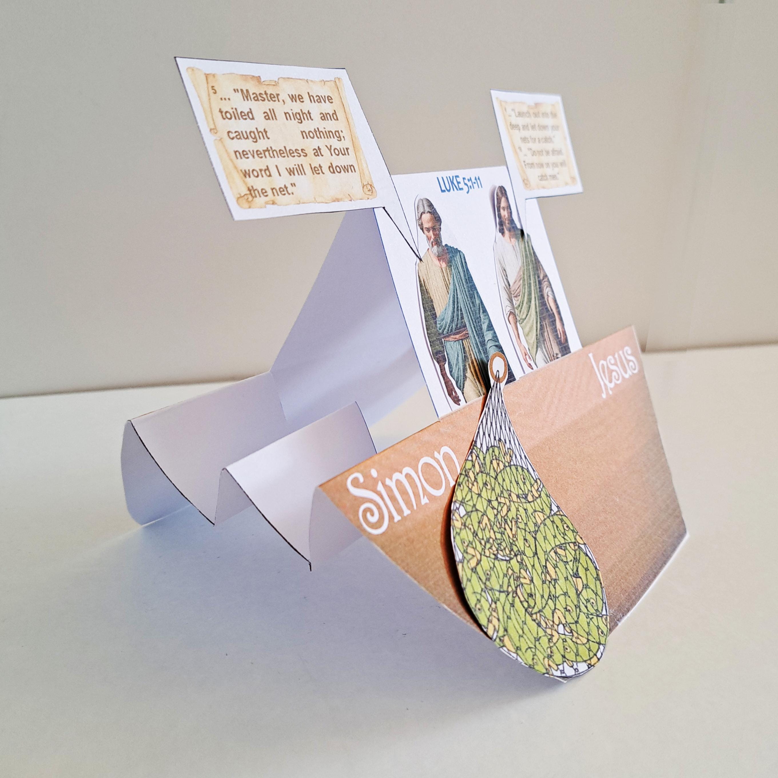 Jesus and Simon Peter in the Boat | Gospel of Luke 5 | Kids Activities ...