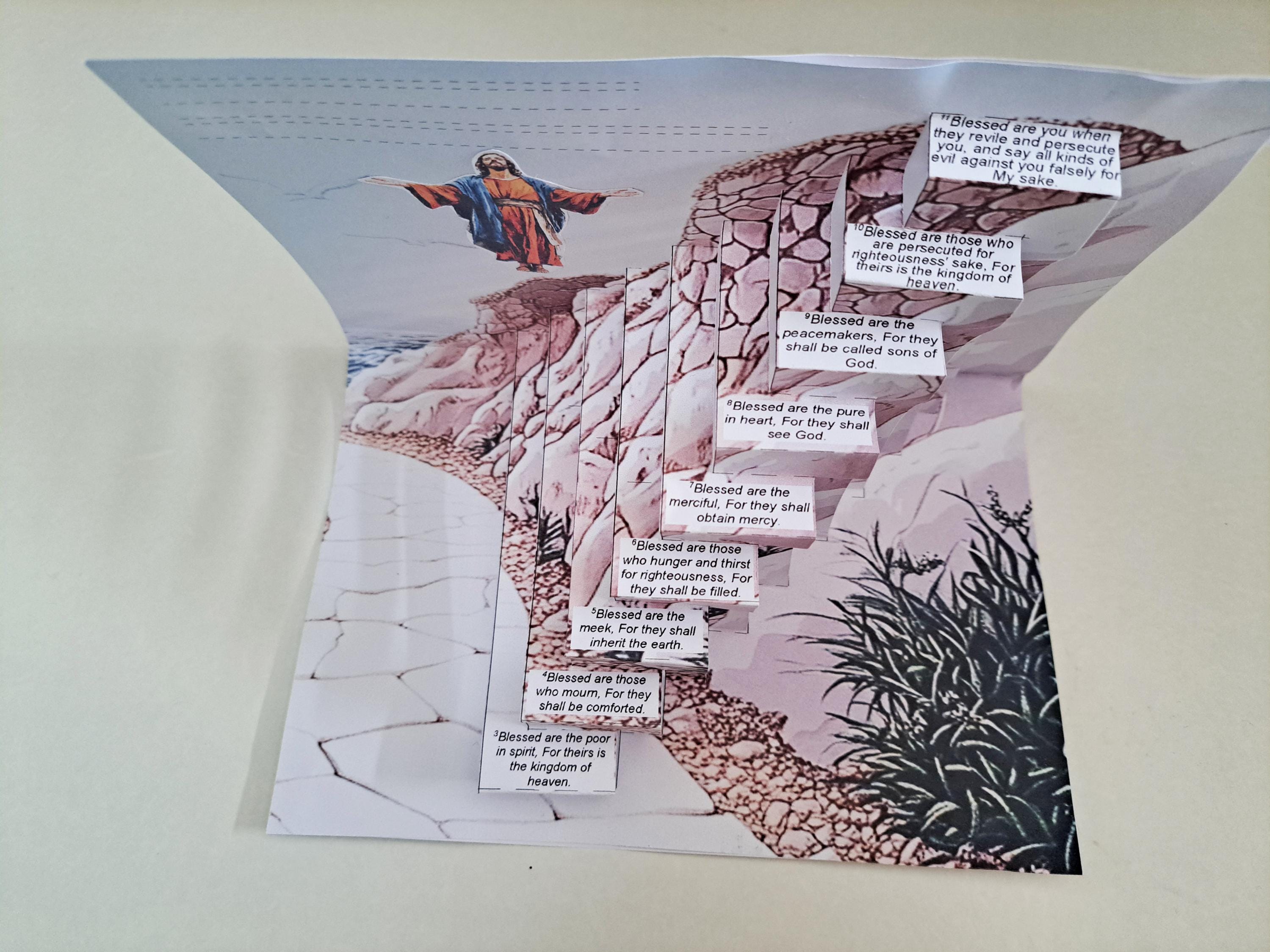 Sermon on the Mount Craft for Kids | Beatitudes Paper Craft Activity ...
