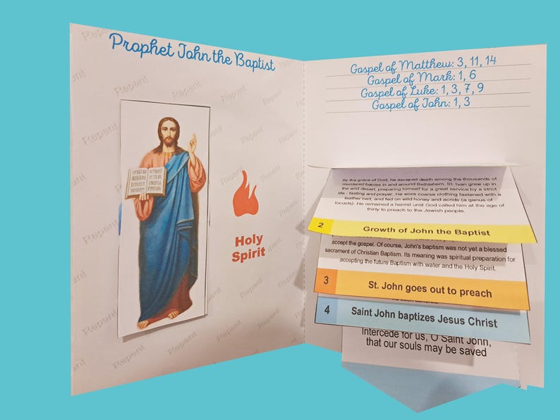 John the Baptist Lesson for Children, Orthodox Craft, Activity for ...