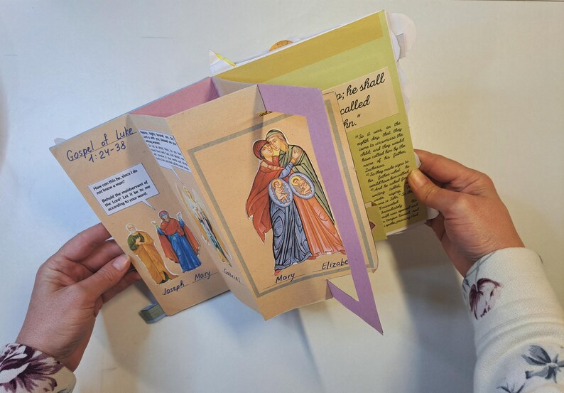 Manualidad imprimible para NIÑOS El ángel Gabriel visita a María ...