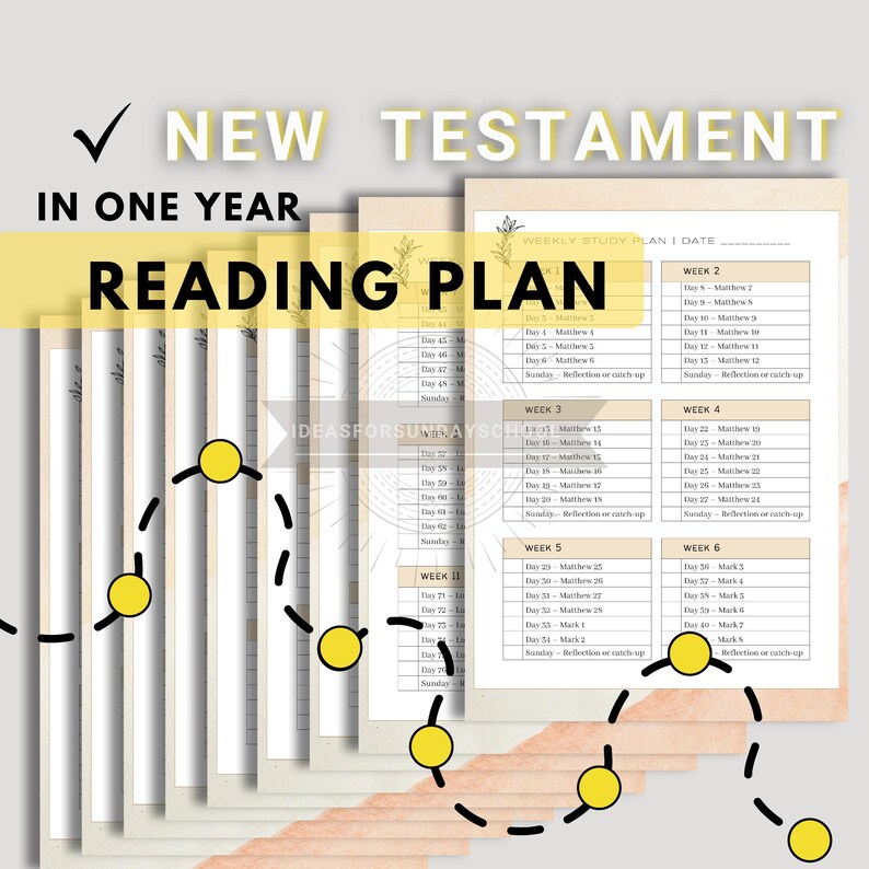 Daily New Testament Reading Plan | Printable One Year Bible Guide ...