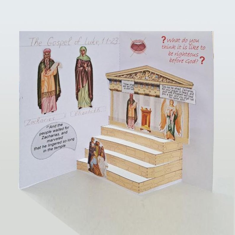 Zacharias and Elizabeth Bible Craft for Kids Activity for Sunday School ...