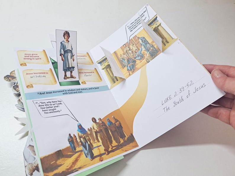 Young Jesus at the Temple Craft for Kids – Bible Paper Activity | Luke ...