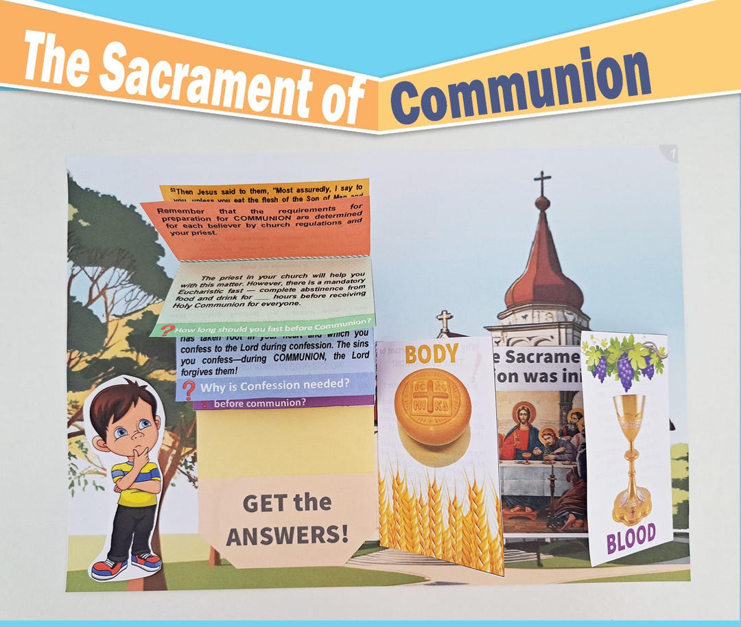 The Sacrament of COMMUNION Bible Craft for KIDS Printable Activity for ...