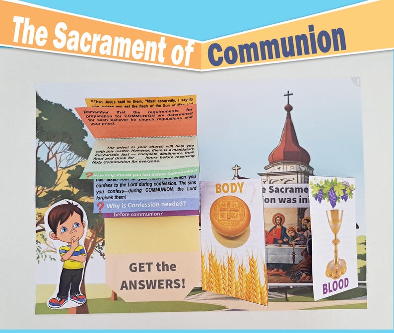 The Sacrament of COMMUNION Bible Craft for KIDS Printable Activity for ...