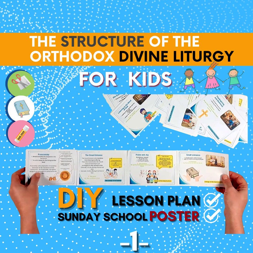 The Orthodox Divine Liturgy Step by Step for KIDS, Sunday School Lesson ...