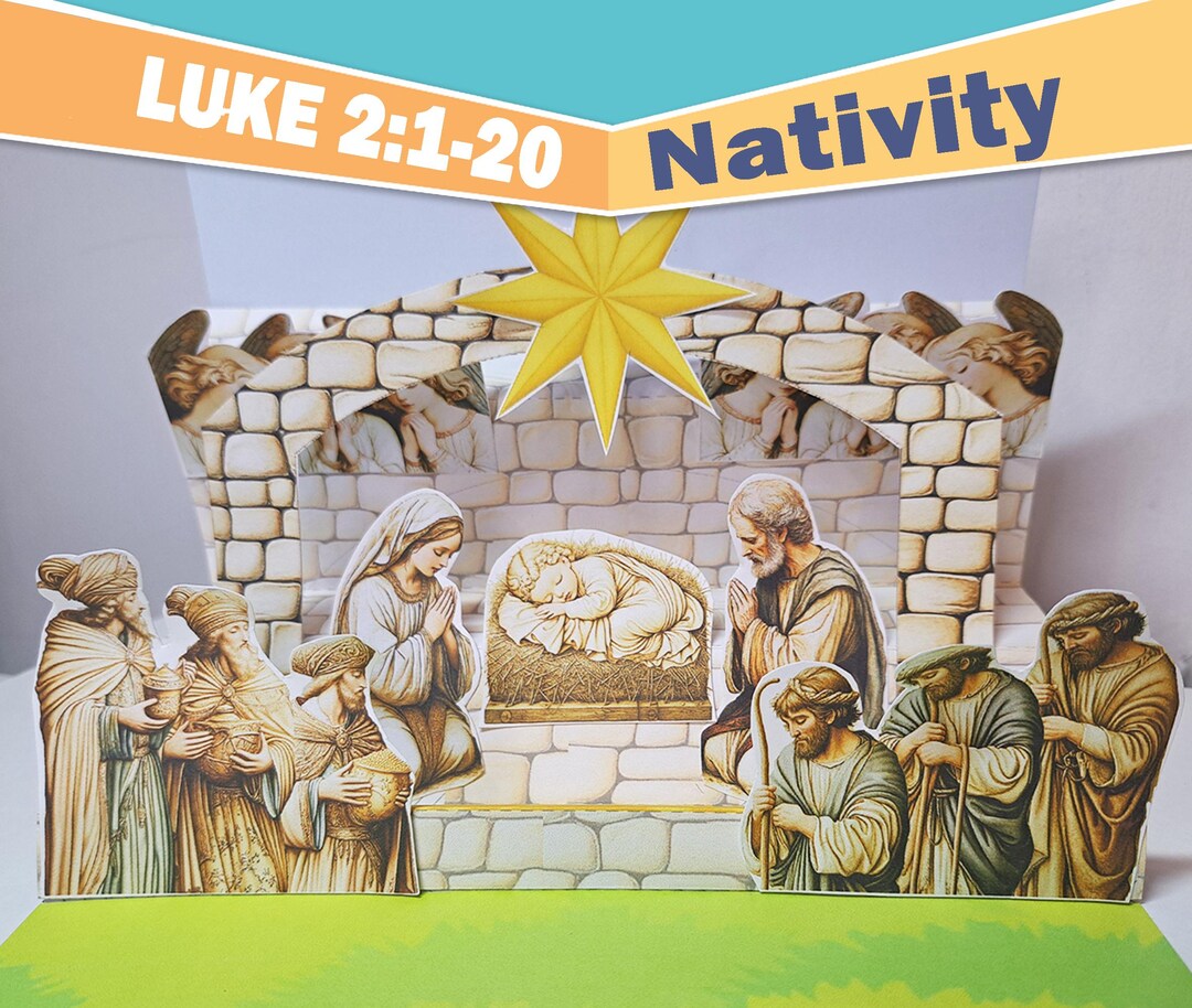 A Simple NATIVITY Scene Made of Paper for KIDS for Sunday School Lesson ...