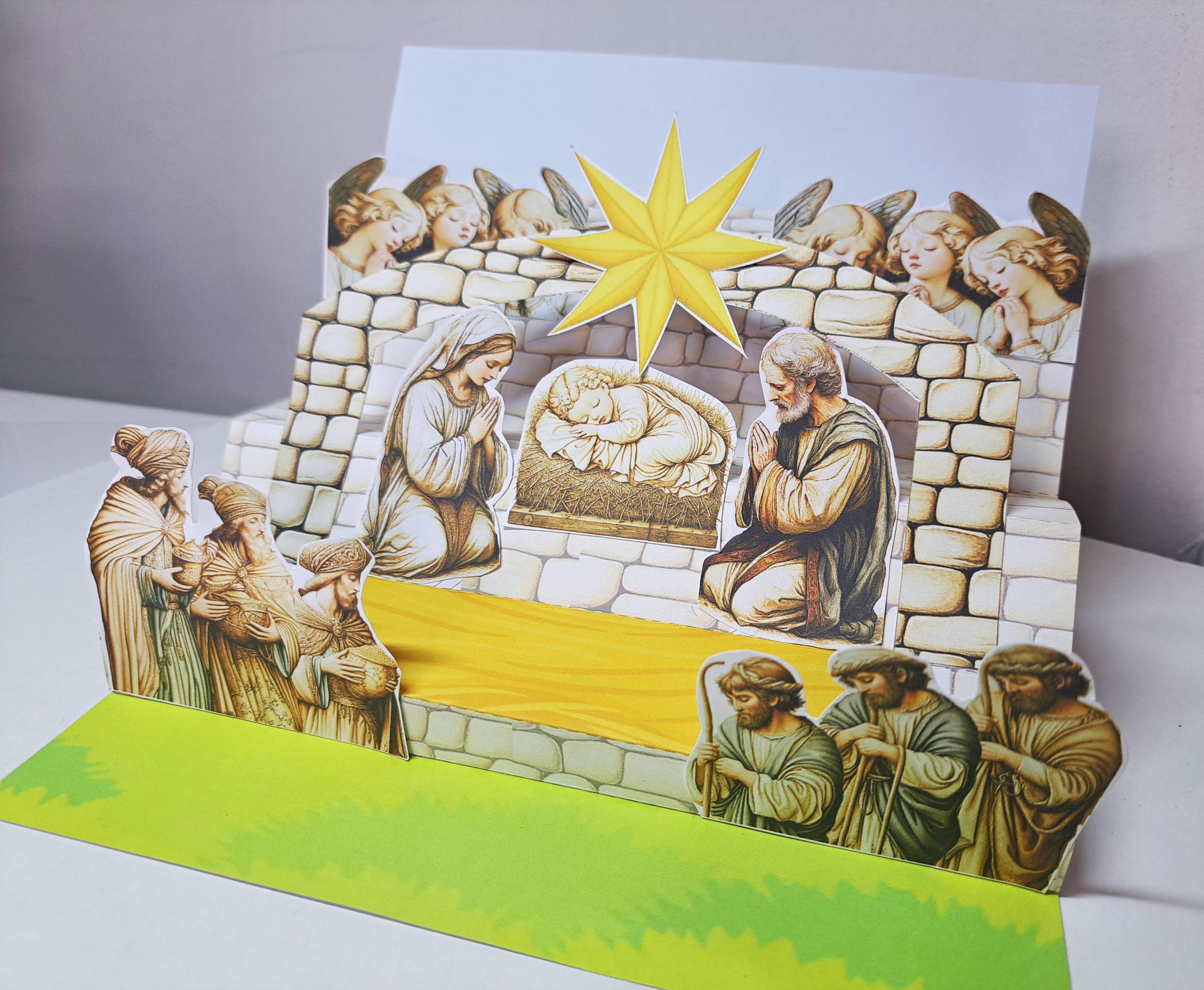 A Simple NATIVITY Scene Made of Paper for KIDS for Sunday School Lesson ...