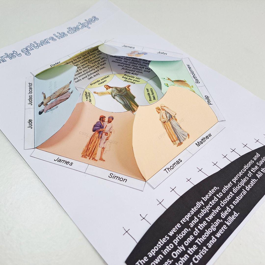 Jesus Calls His 12 Disciples 3D Craft for Sunday School - Etsy