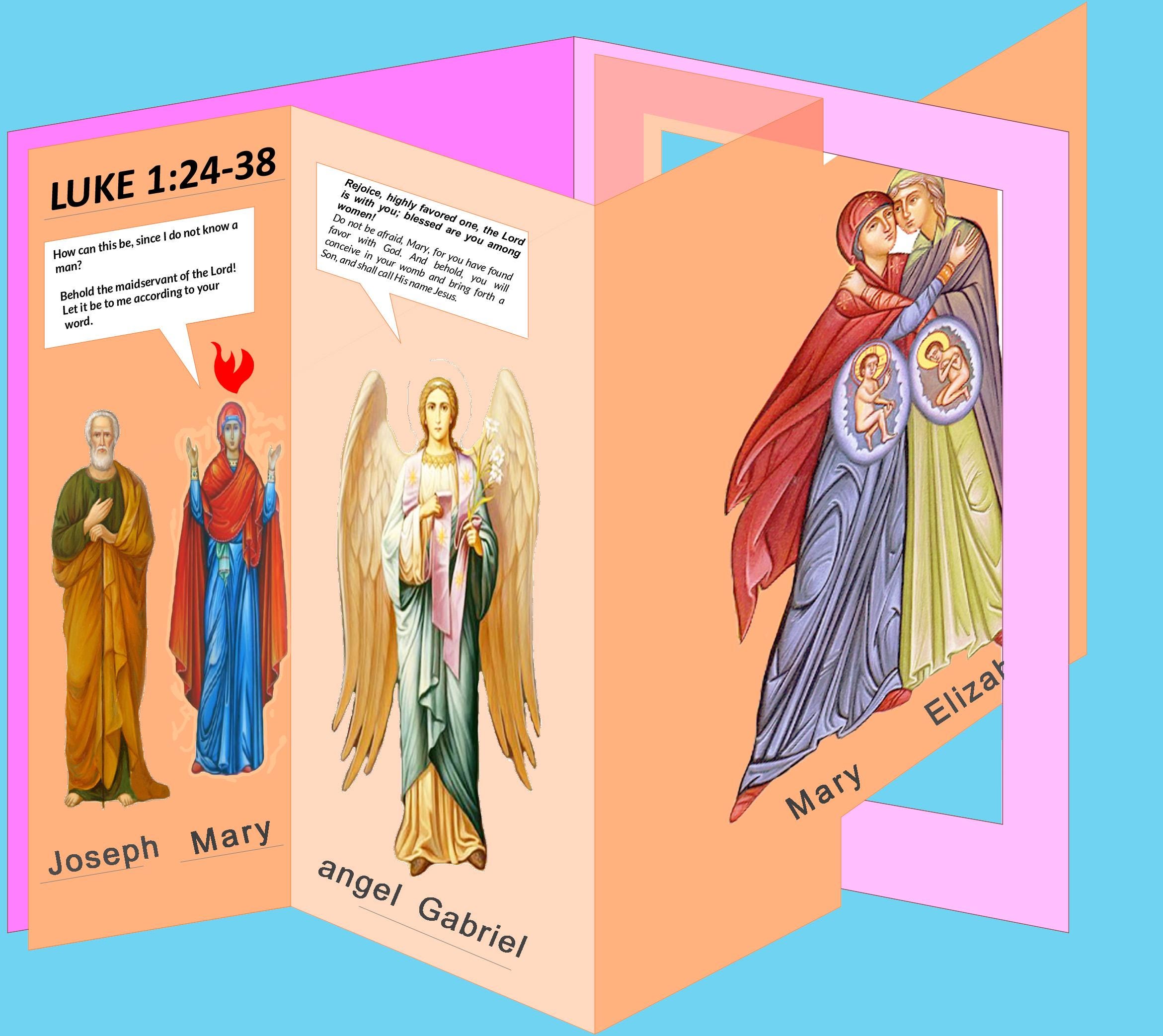 Sunday School Lesson | Templates for the Gospel of Luke 1:24-38 ...
