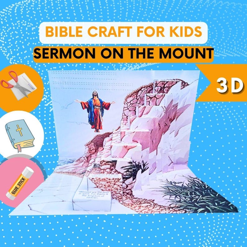 Sermon on the Mount Craft for Kids | Beatitudes Paper Craft Activity ...