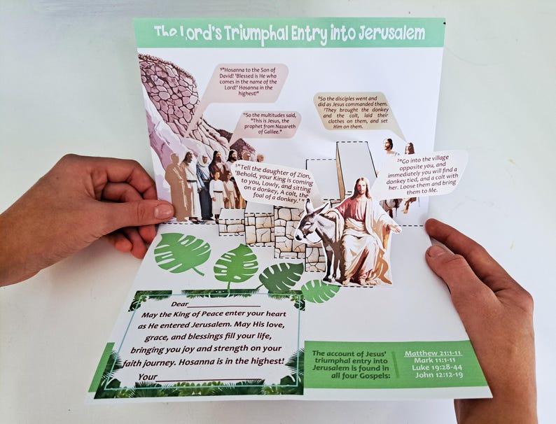 The Entry of the Lord Into Jerusalem | Christian Easter Craft for Kids ...