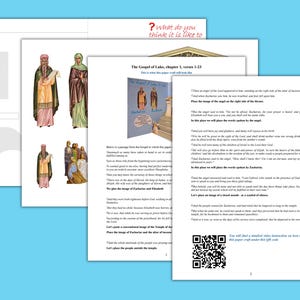 Lesson for the Gospel of Luke | Zachariah and Elizabeth | Printable ...