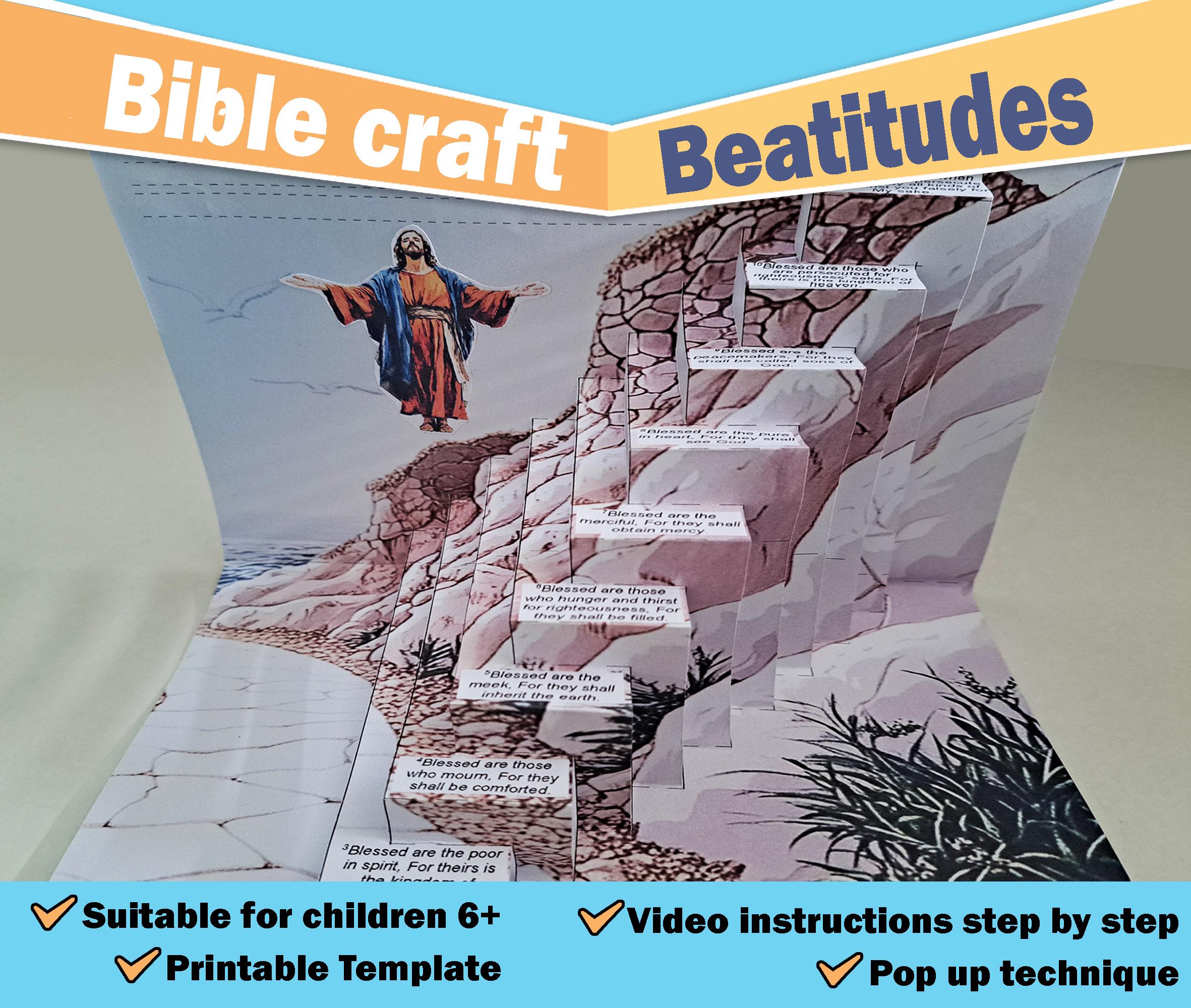 The Beatitudes | Printable Bible Craft | Sunday School | Kids Bible ...