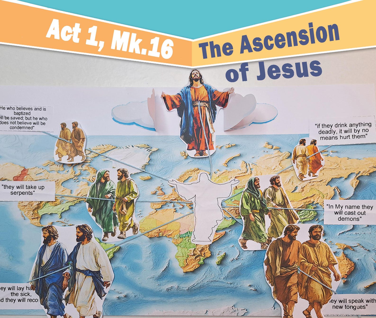 Ascension of Christ, Templates for a Lesson in Sunday School, Ascension ...