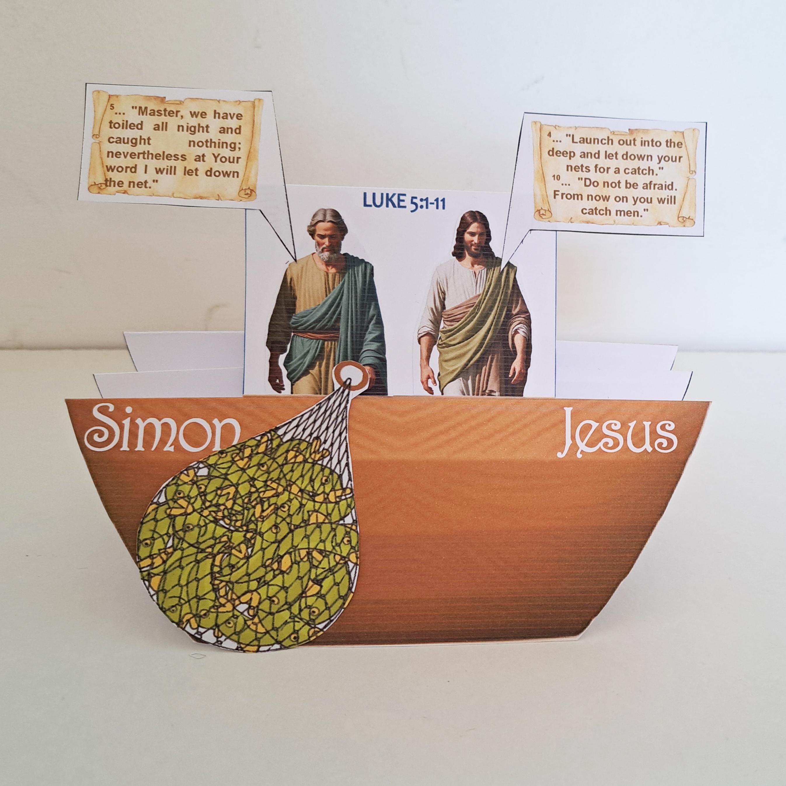 Peter and Jesus in the Boat Craft – Bible Story Activity for Kids ...