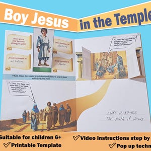 The Boy Jesus in the Temple Craft for Kids, Young Jesus at the Temple ...