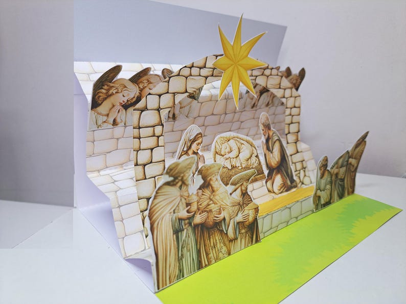 A Simple NATIVITY Scene Made of Paper for KIDS for Sunday School Lesson ...